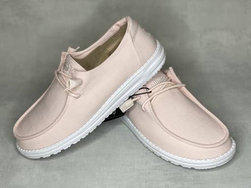 Hey Dude Wendy Slub Canvas Pink Vaaleanpunainen kevyt kangastossu ...