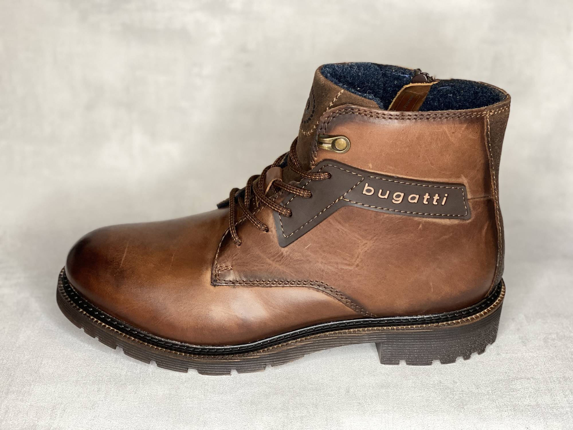 Bugatti Sentra nilkkurit Ruskea nilkkuri huopavuorella - Kenkämaailma ...