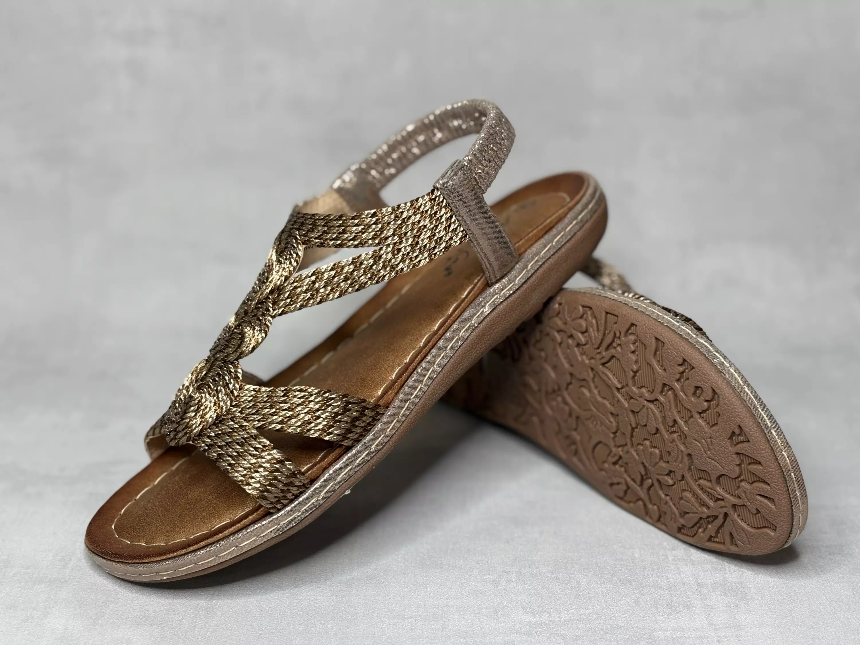 Andrea Conti 1549003 sandaali Kultainen venykkeellinen sandaali ...